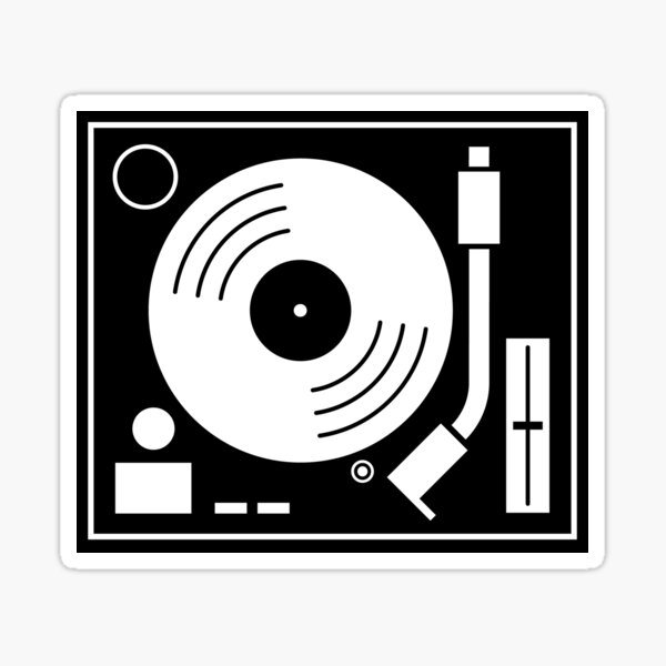 "DJ Turntable Record Deck" Sticker for Sale by mixmastermerch | Redbubble