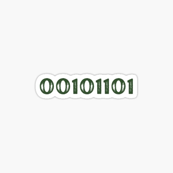"00101101 Binary numeration system" Sticker for Sale by AK-land | Redbubble