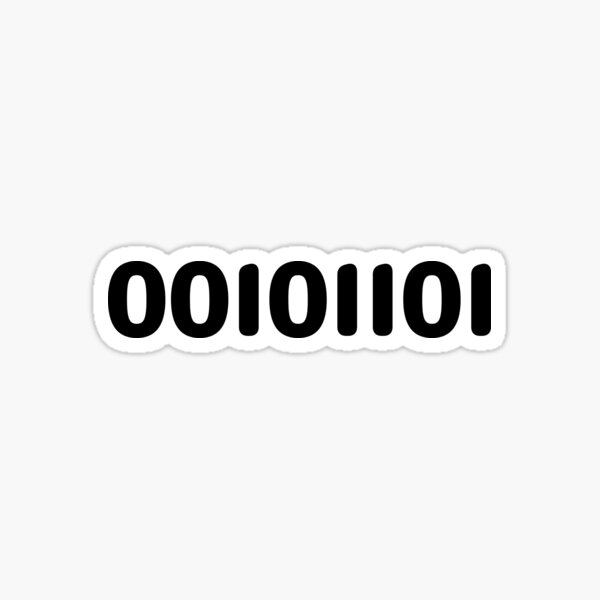 00101101 Binary Numeration System Sticker For Sale By Ak Land Redbubble