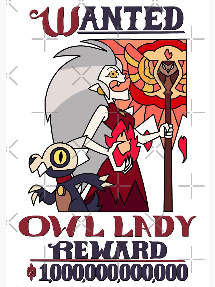 "Owl Lady wanted poster ~ The Owl House ~ ver 1" Sticker for Sale by ...