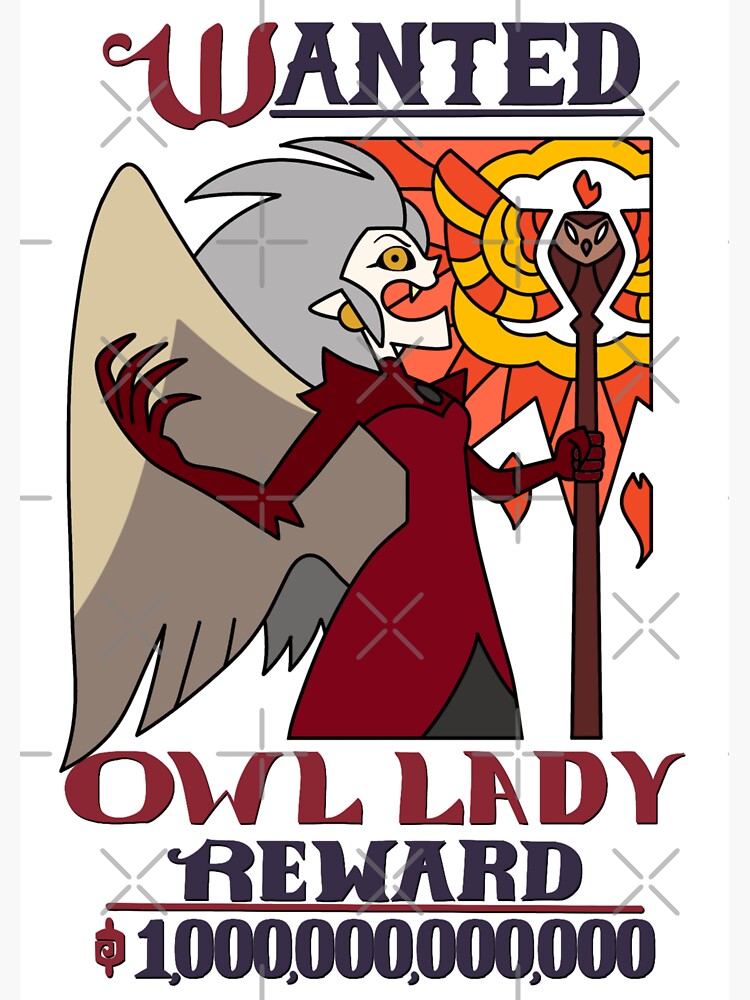 "Owl Lady wanted poster ~ The Owl House ~ ver 2" Sticker for Sale by ...