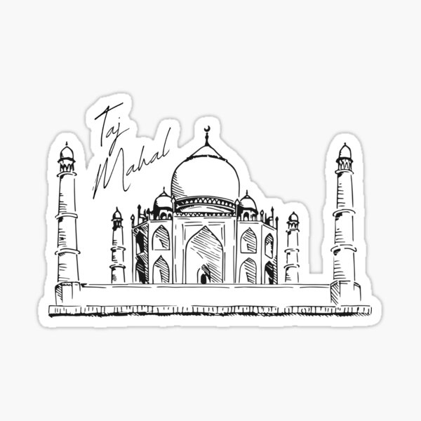 "Taj Mahal - Agra India" Sticker for Sale by Schandre | Redbubble