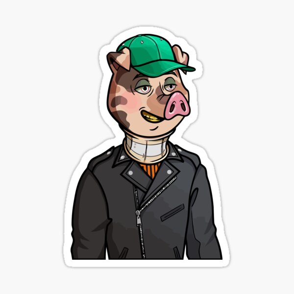 "Pig" Sticker for Sale by jyotika3737 | Redbubble