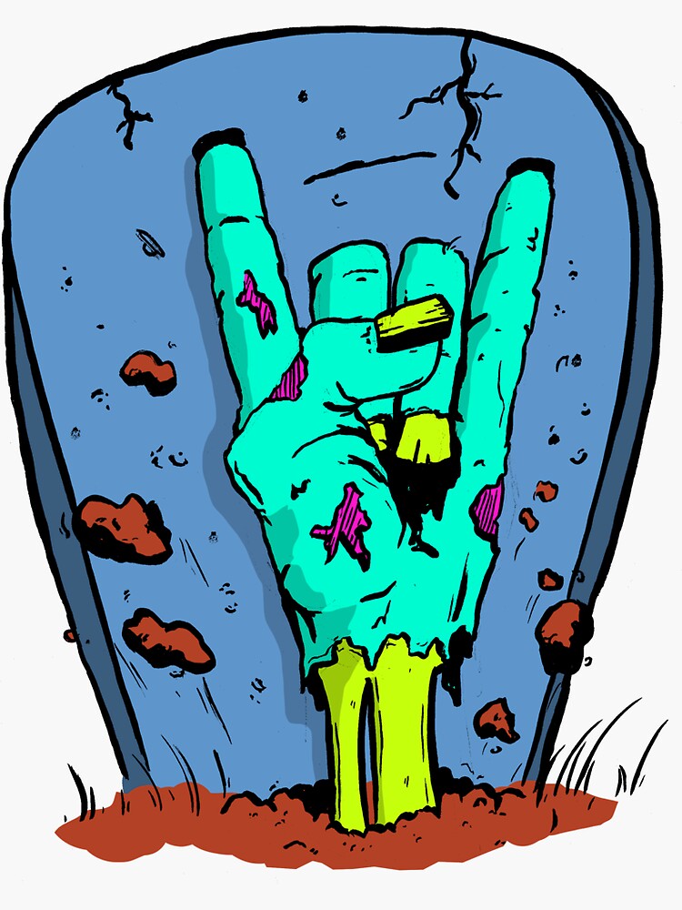 "The Rocking Dead" Sticker for Sale by Lithium-Ryan | Redbubble