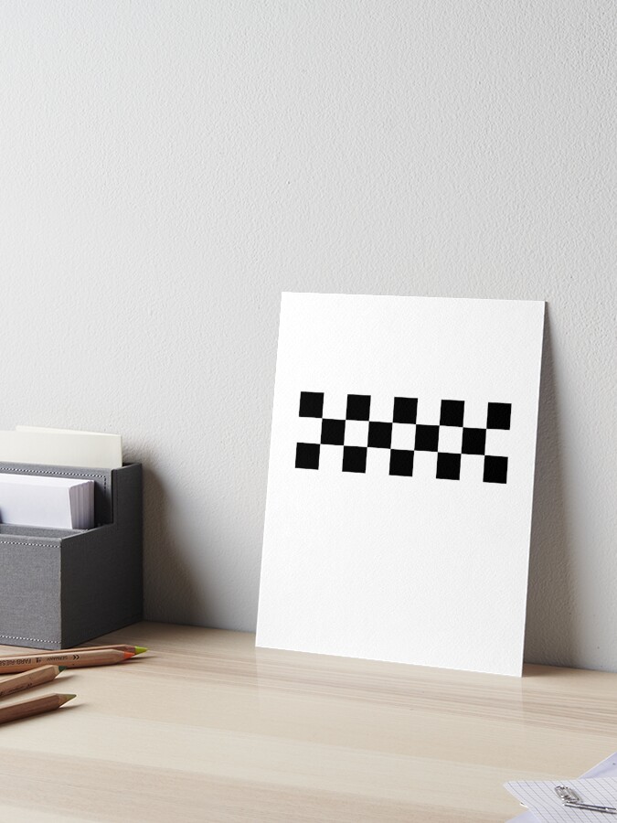 "Two Tone Ska Checkers" Art Board Print for Sale by RuderThanMerch ...