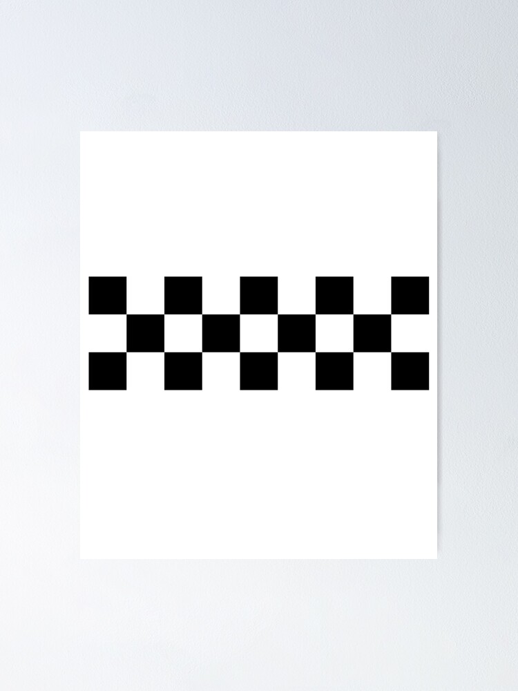 "Two Tone Ska Checkers" Poster for Sale by RuderThanMerch | Redbubble