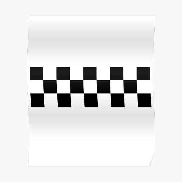 "Two Tone Ska Checkers" Poster for Sale by RuderThanMerch | Redbubble