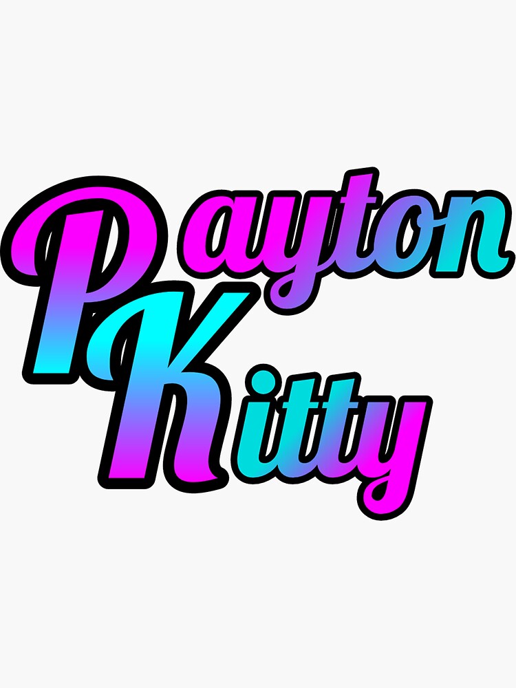 "Payton Kitty" Sticker for Sale by Kgotclaws | Redbubble