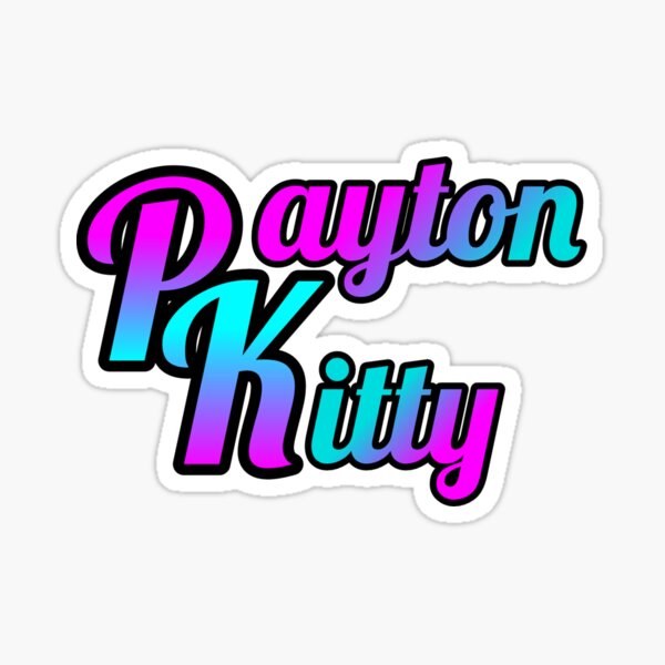 "Payton Kitty" Sticker for Sale by Kgotclaws | Redbubble