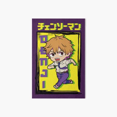 "CHAINSAW MAN : DENJI CHIBI WITH BLACK" Art Board Print for Sale by ...