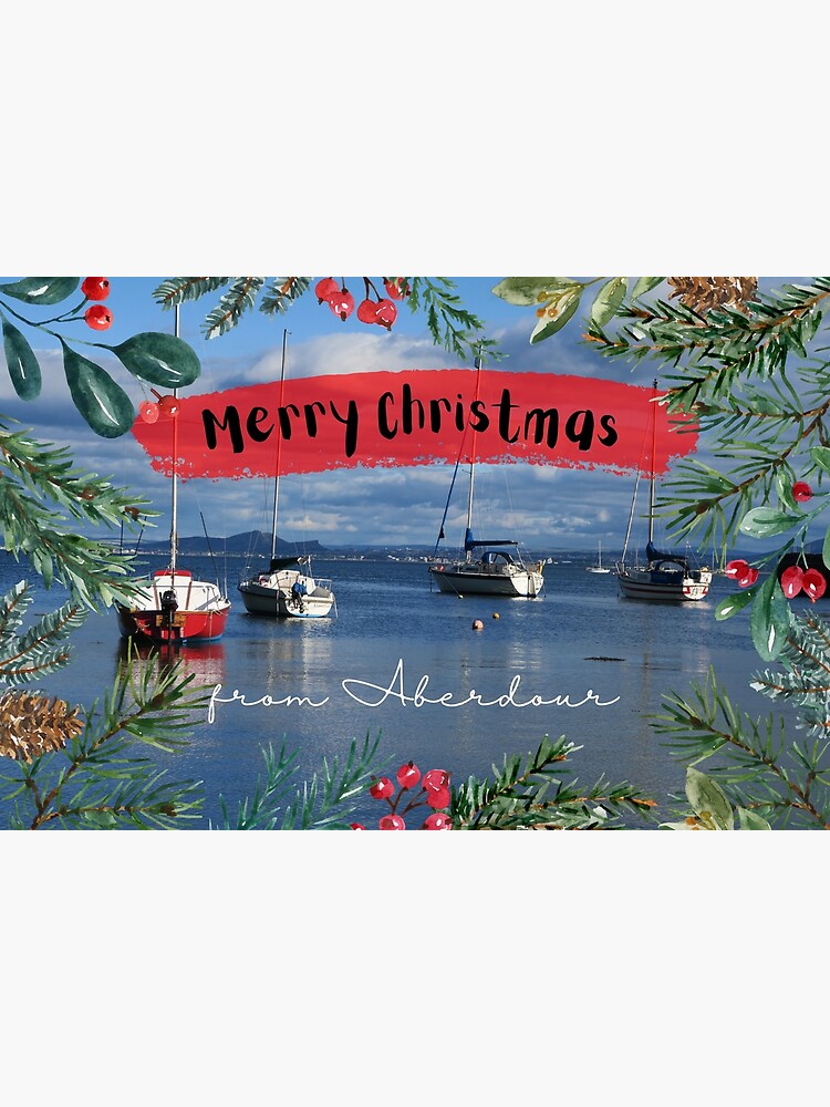 "Merry Christmas from Aberdour" Poster for Sale by S-and-W-4ever | Redbubble