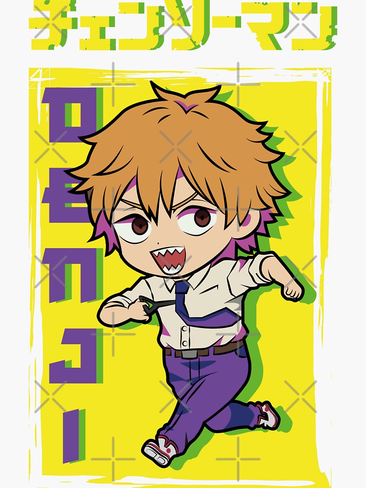 "CHAINSAW MAN : DENJI CHIBI" Sticker for Sale by FunGangStore | Redbubble