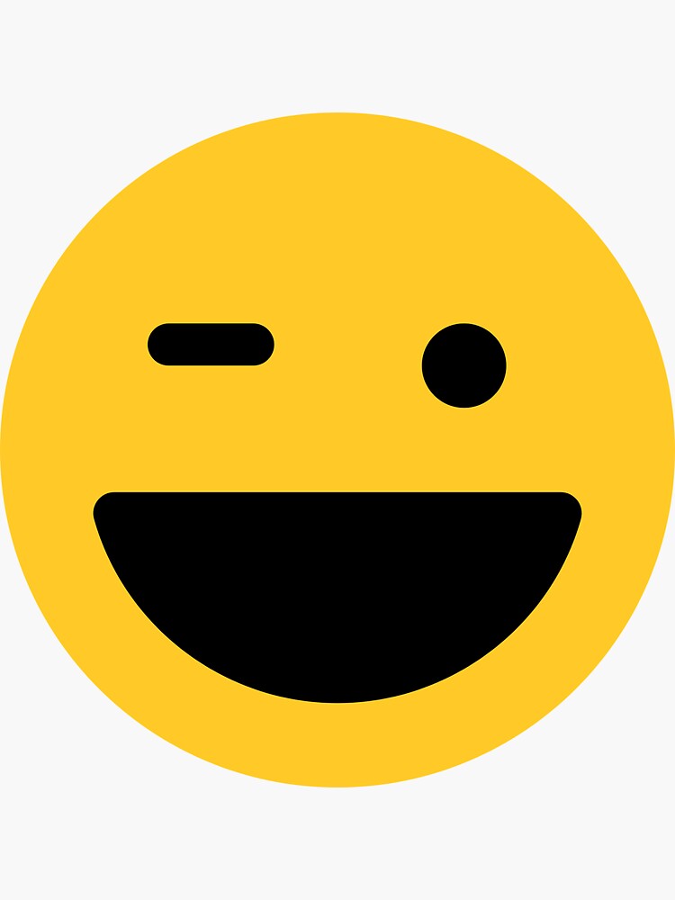"WINK EMOJI" Sticker for Sale by byasta | Redbubble