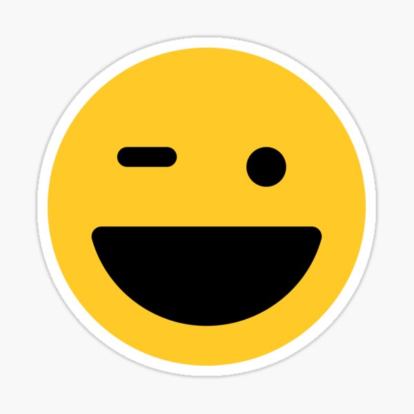 "WINK EMOJI" Sticker for Sale by byasta | Redbubble