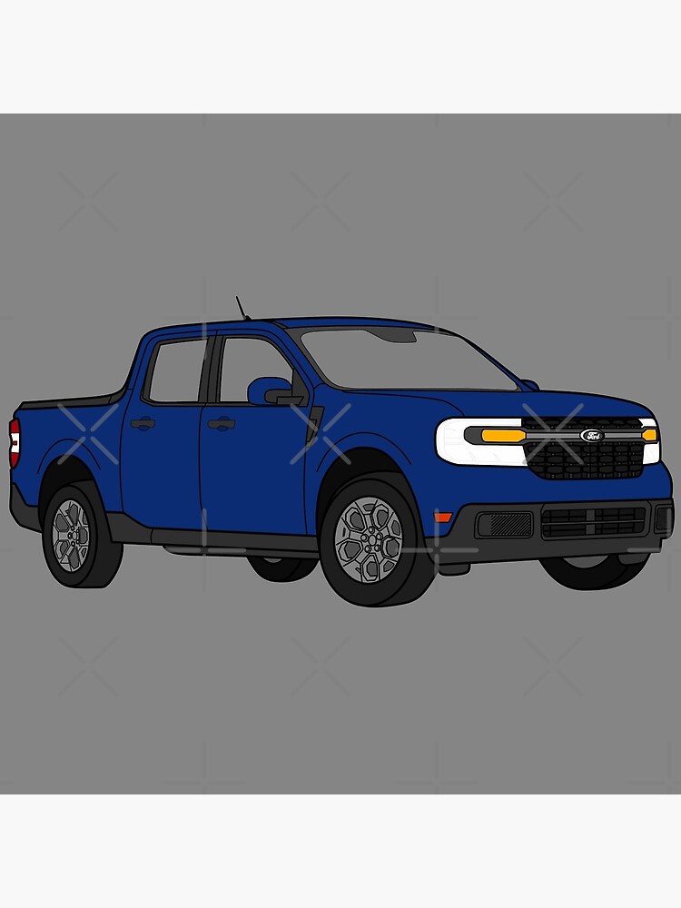 "Ford Maverick Atlas Blue XLT" Poster for Sale by Yensid1971 | Redbubble