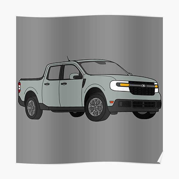 "Ford Maverick Cactus Grey XLT" Poster for Sale by Yensid1971 | Redbubble