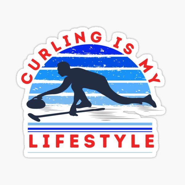 "Curling is my lifestyle cool curling design" Sticker for Sale by ...