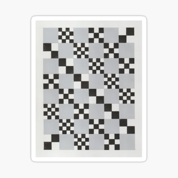 "Checkerboard Inception" Sticker for Sale by woodlandCorvid | Redbubble