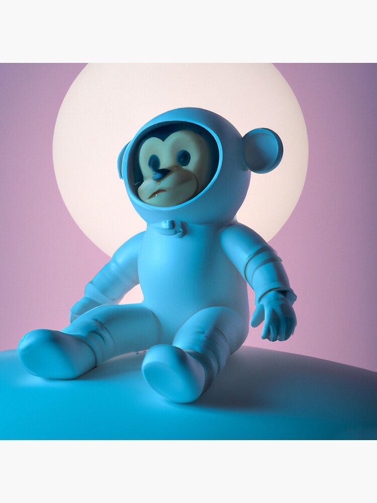 "AOL Astro Monkey 9" Sticker for Sale by Artoflenses7 | Redbubble