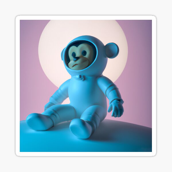 "AOL Astro Monkey 9" Sticker for Sale by Artoflenses7 | Redbubble