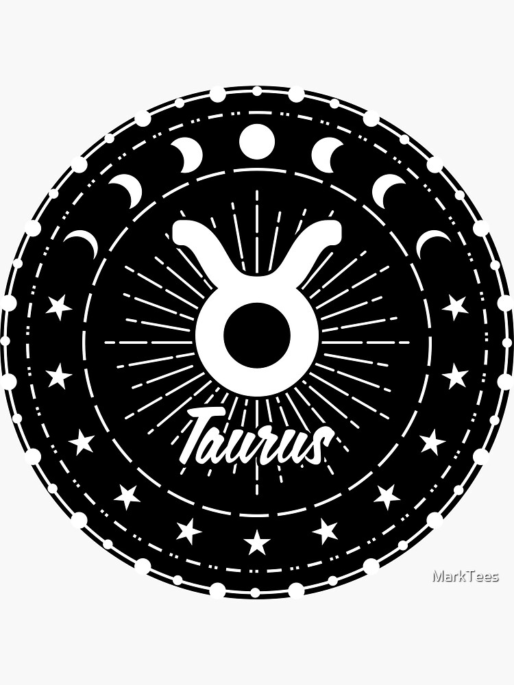 "Celestial Taurus Zodiac Symbol" Sticker for Sale by MarkTees | Redbubble