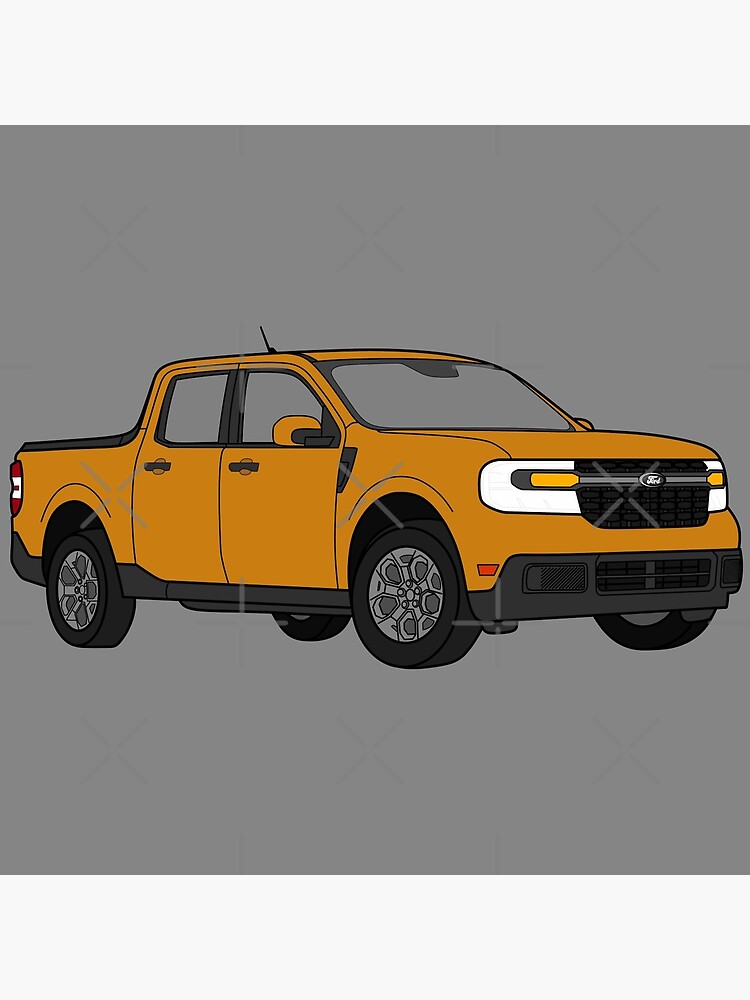 "Ford Maverick Cyber Orange XLT" Poster for Sale by Yensid1971 | Redbubble