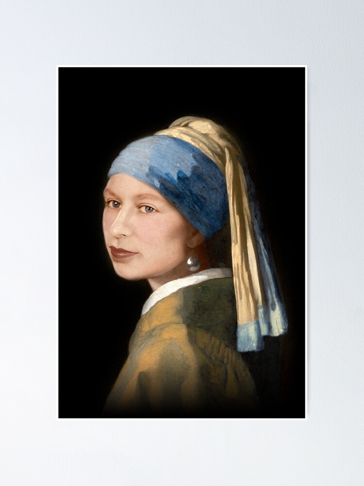 "Queen with the Pearl Earring" Poster for Sale by Moogle7 | Redbubble