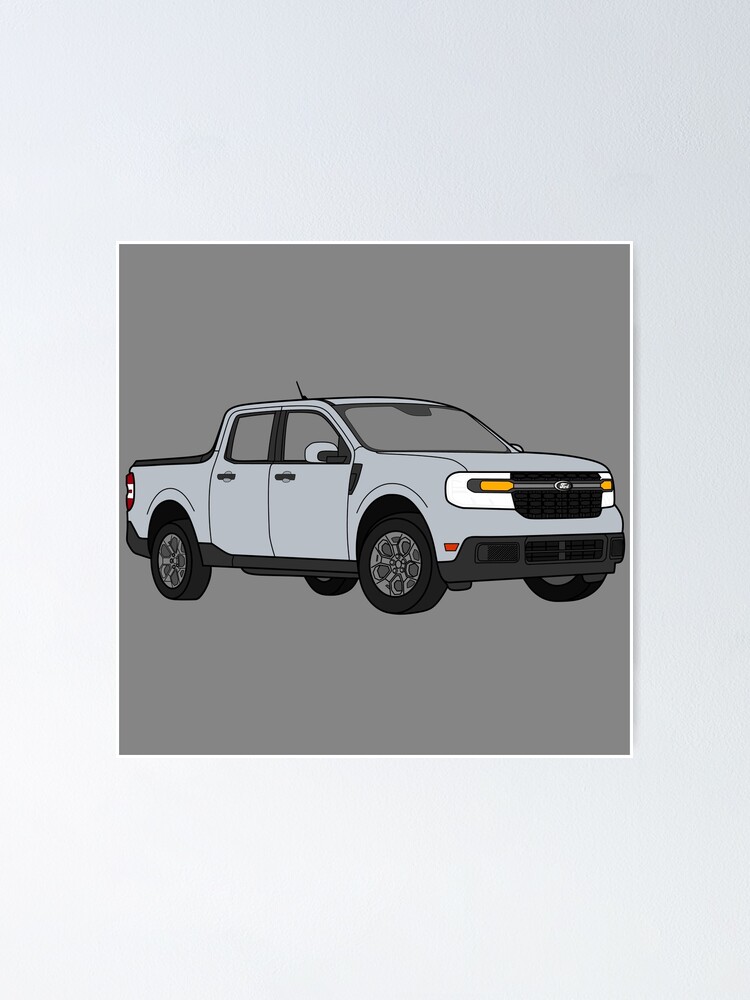 "Ford Maverick Iconic Silver XLT" Poster for Sale by Yensid1971 | Redbubble