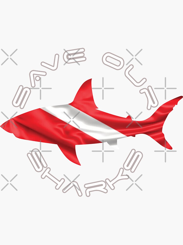 "Save the sharks, save the world" Sticker for Sale by QueLindaDesign ...