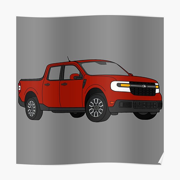 "Ford Maverick Hot Pepper Red Lariat" Poster for Sale by Yensid1971 ...