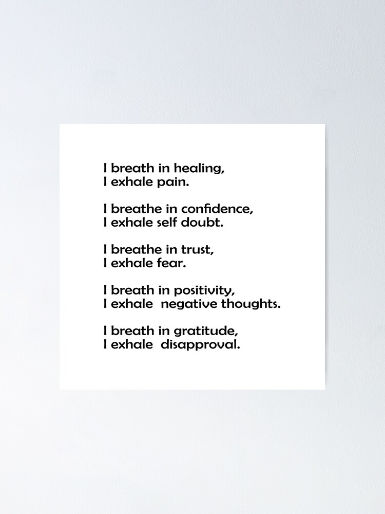 " Positive Affirmations Inhale Exhale STICKER PACK" Poster for Sale by ...