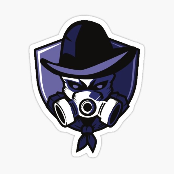 "Head with gas mask" Sticker for Sale by Hawk-Shop | Redbubble