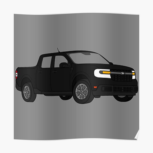 "Ford Maverick Shadow Black XLT" Poster for Sale by Yensid1971 | Redbubble