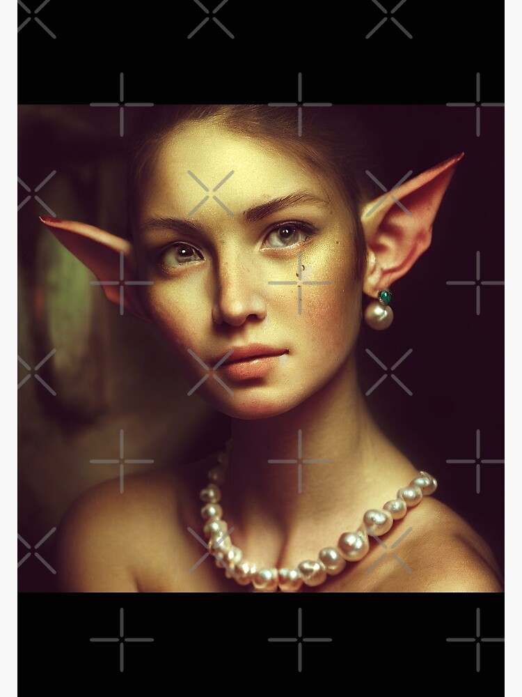 "Elf girl portrait with the pearl earing" Poster for Sale by breaker160 ...