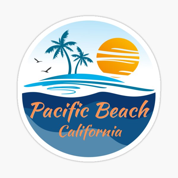 "Pacific Beach in San Diego, California" Sticker for Sale by ...