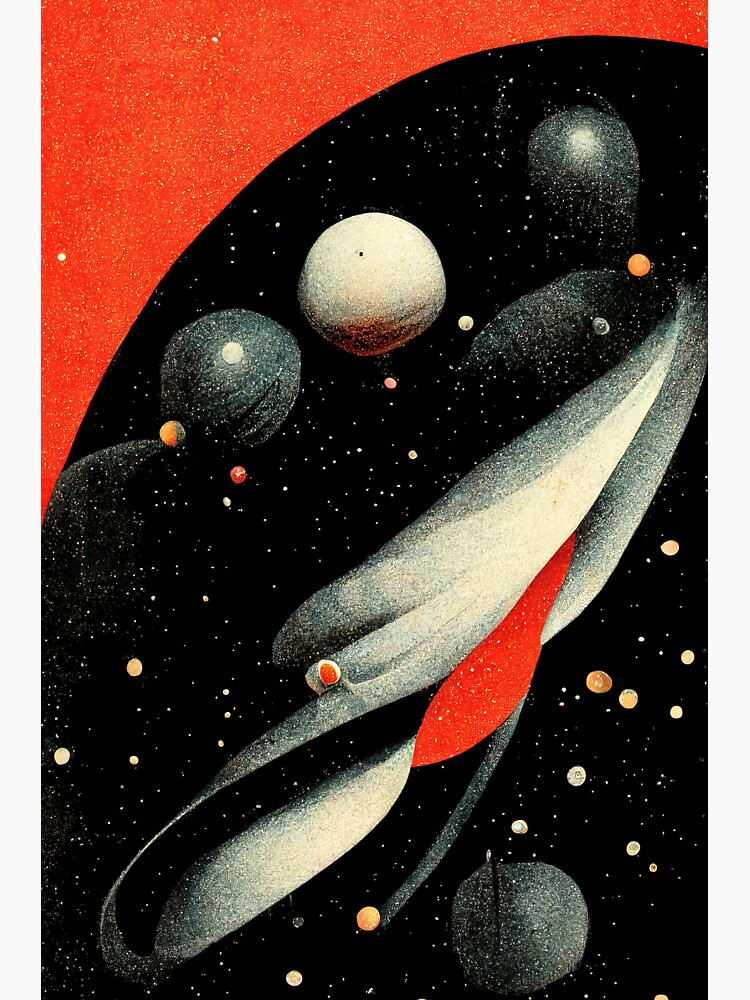 "Multiverse X - vintage graphic style landscape" Sticker for Sale by ...
