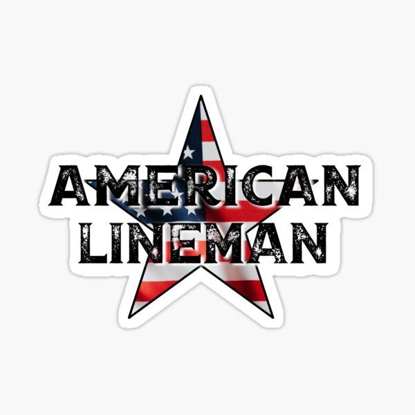 "American Lineman" Sticker for Sale by BlackGrain | Redbubble