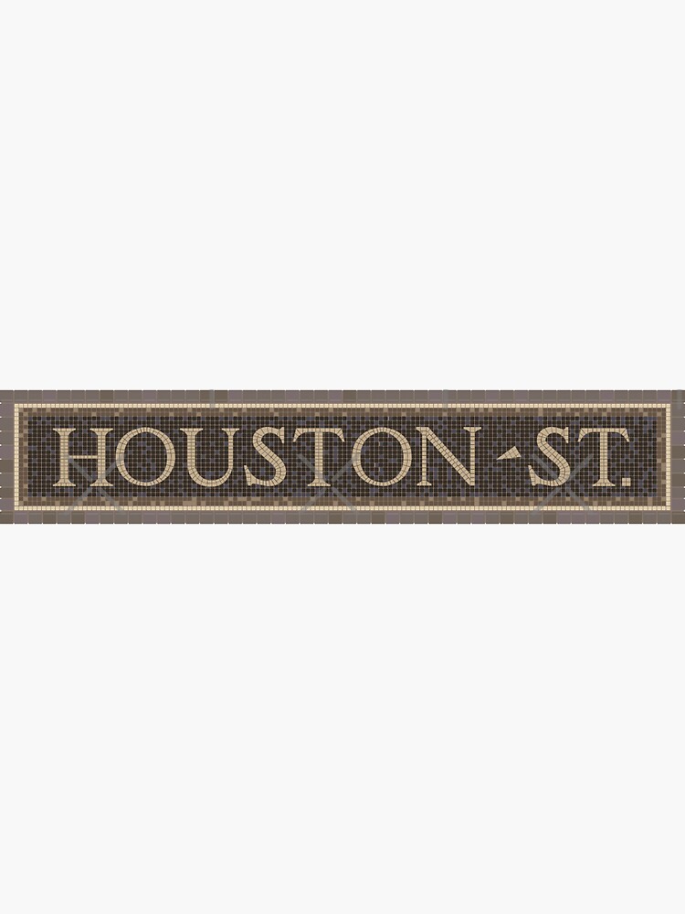 "Houston Street Station NYC Subway" Sticker for Sale by RossDillon ...