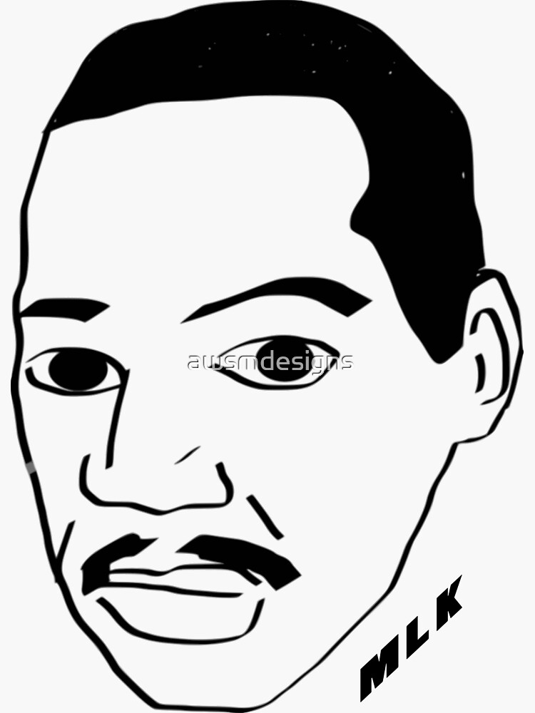 "MLK, Martin Luther King" Sticker by awsmdesigns | Redbubble