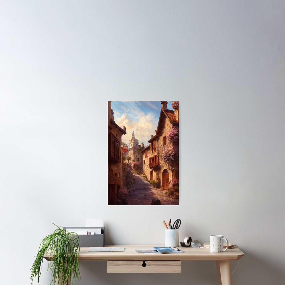"Coastal Italian Renaissance Town" Poster for Sale by breaker160 ...