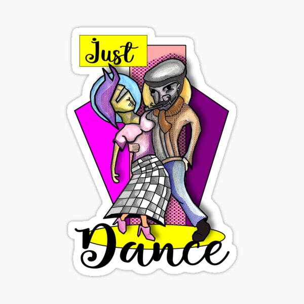 "Just Dance vector Illustration Graphic Tee and Hoodies" Sticker for ...