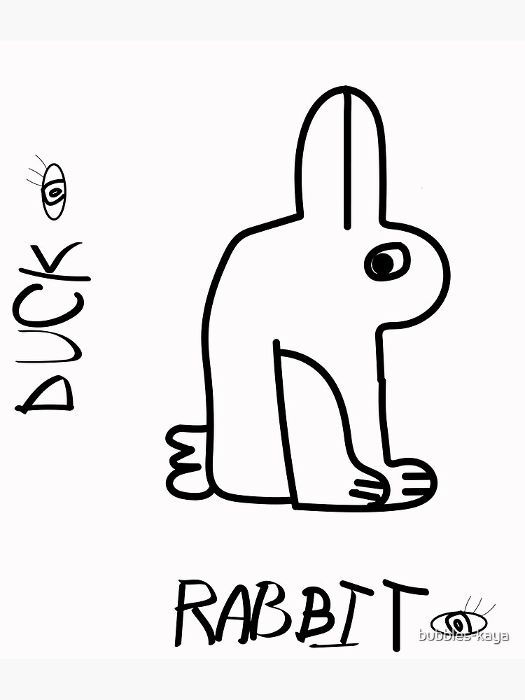 "Rabbit duck illusion" Poster for Sale by bubbles-kaya | Redbubble