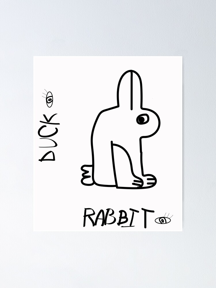"Rabbit duck illusion" Poster for Sale by bubbles-kaya | Redbubble