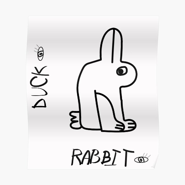"Rabbit duck illusion" Poster for Sale by bubbles-kaya | Redbubble