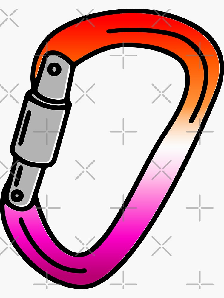 "Lesbian Colors Climbing Carabiner" Sticker for Sale by maura41 | Redbubble