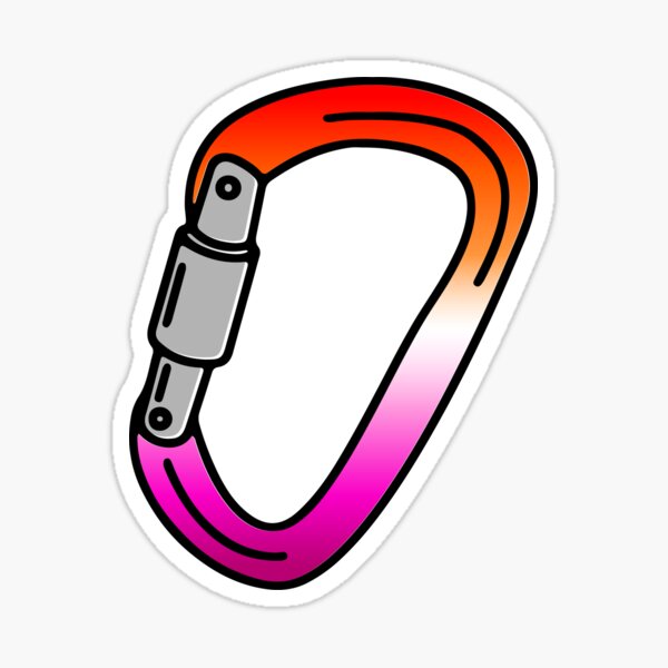 "Lesbian Colors Climbing Carabiner" Sticker for Sale by maura41 | Redbubble