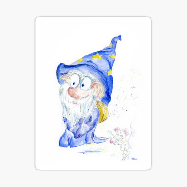 "Wizard" Sticker for Sale by sziebenrita | Redbubble