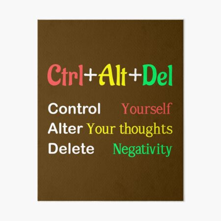 Lámina rígida «Ctrl + Alt + Supr cita, Control, Alt y Supr, Citas ...