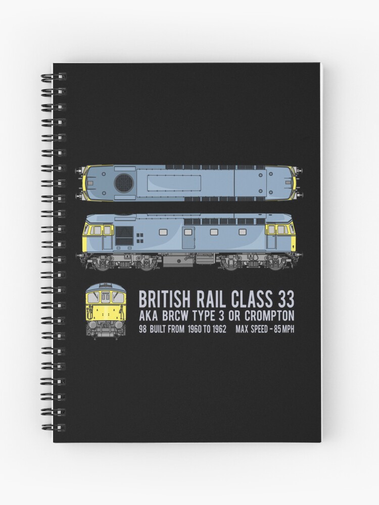"British Rail Class 33 BRCW Type 3 Crompton Locomotive Diagram Gift ...