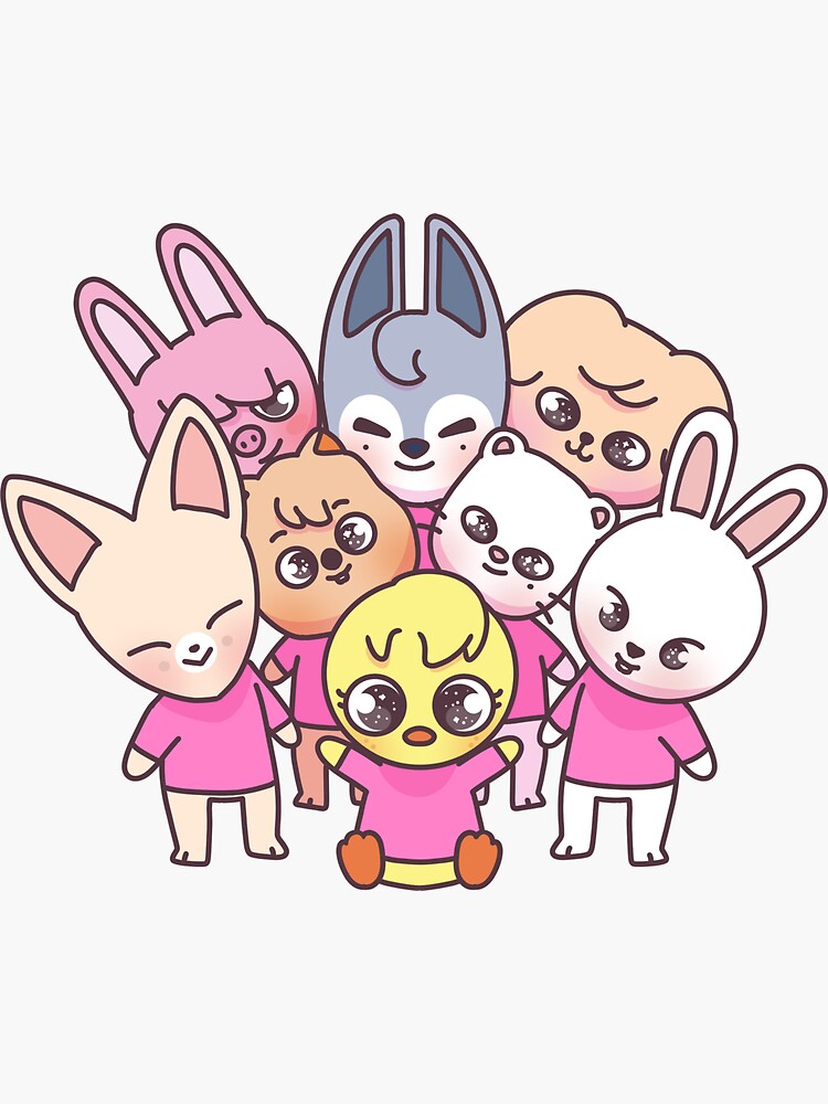 "SKZOO Group Photo Color" Sticker for Sale by bvnnyco | Redbubble